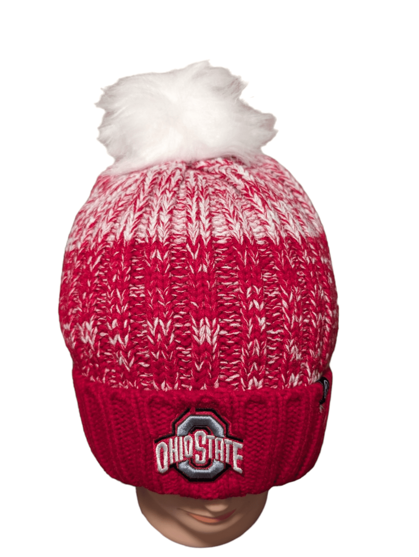 Ohio State Winter Pom Hat with Fleece Lining for Comfort