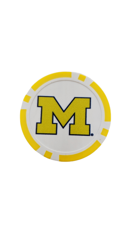 Michigan Poker Chip Marker for Golf and Team Spirit