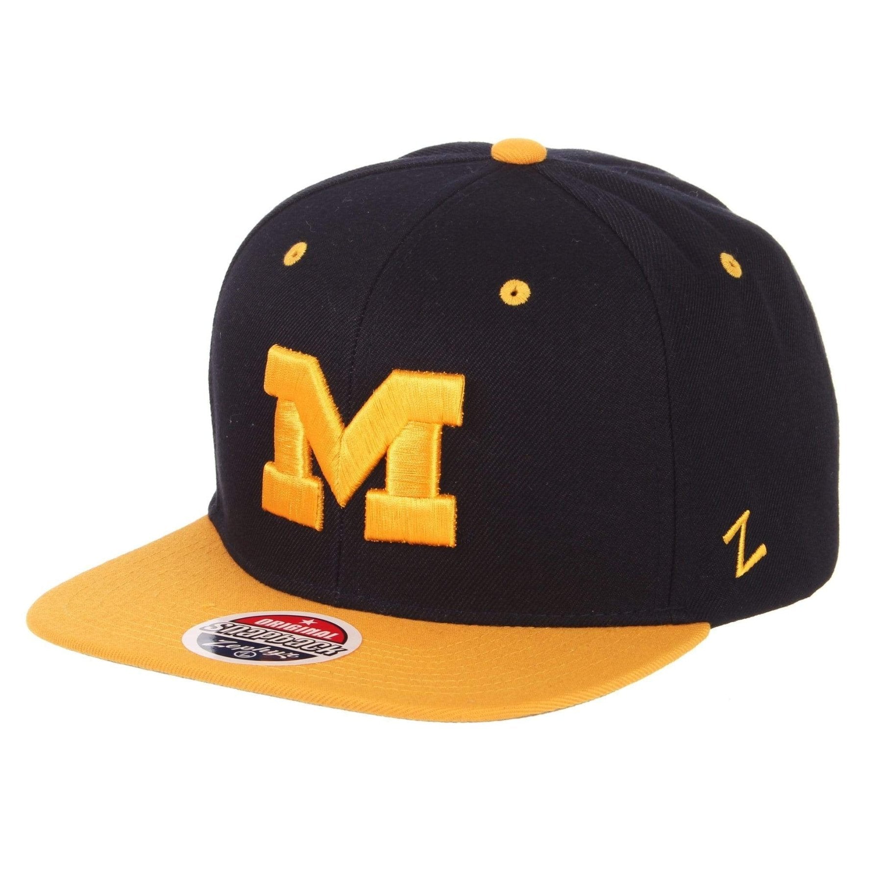 Michigan Wolverines Script Snapback Cap with Block M Logo